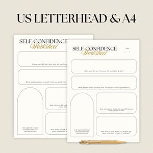 Printable Self-confidence Worksheet | Confidence Journal Prompts ...