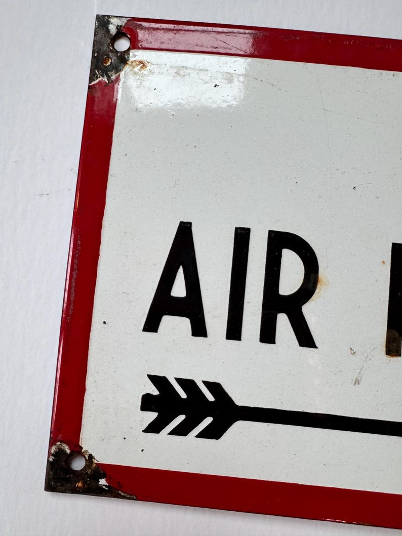 Vintage-style WWII Enamel Air Raid Sign - Etsy