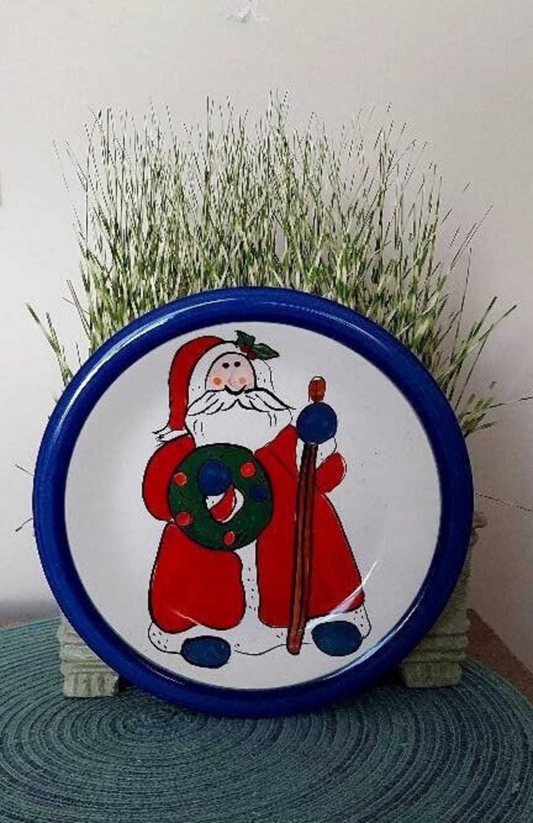 Santa Claus Dinner Plate, Santa Claus Dinnerware, Santa Claus ...