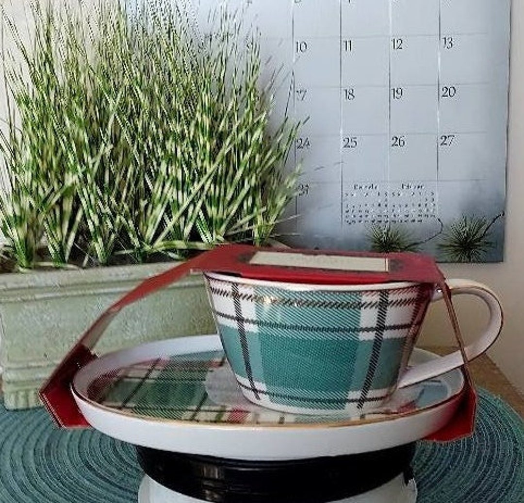 Two-piece Snack Set Fine Porcelain Tray & Cup, Porcelain Tray/cup Set ...