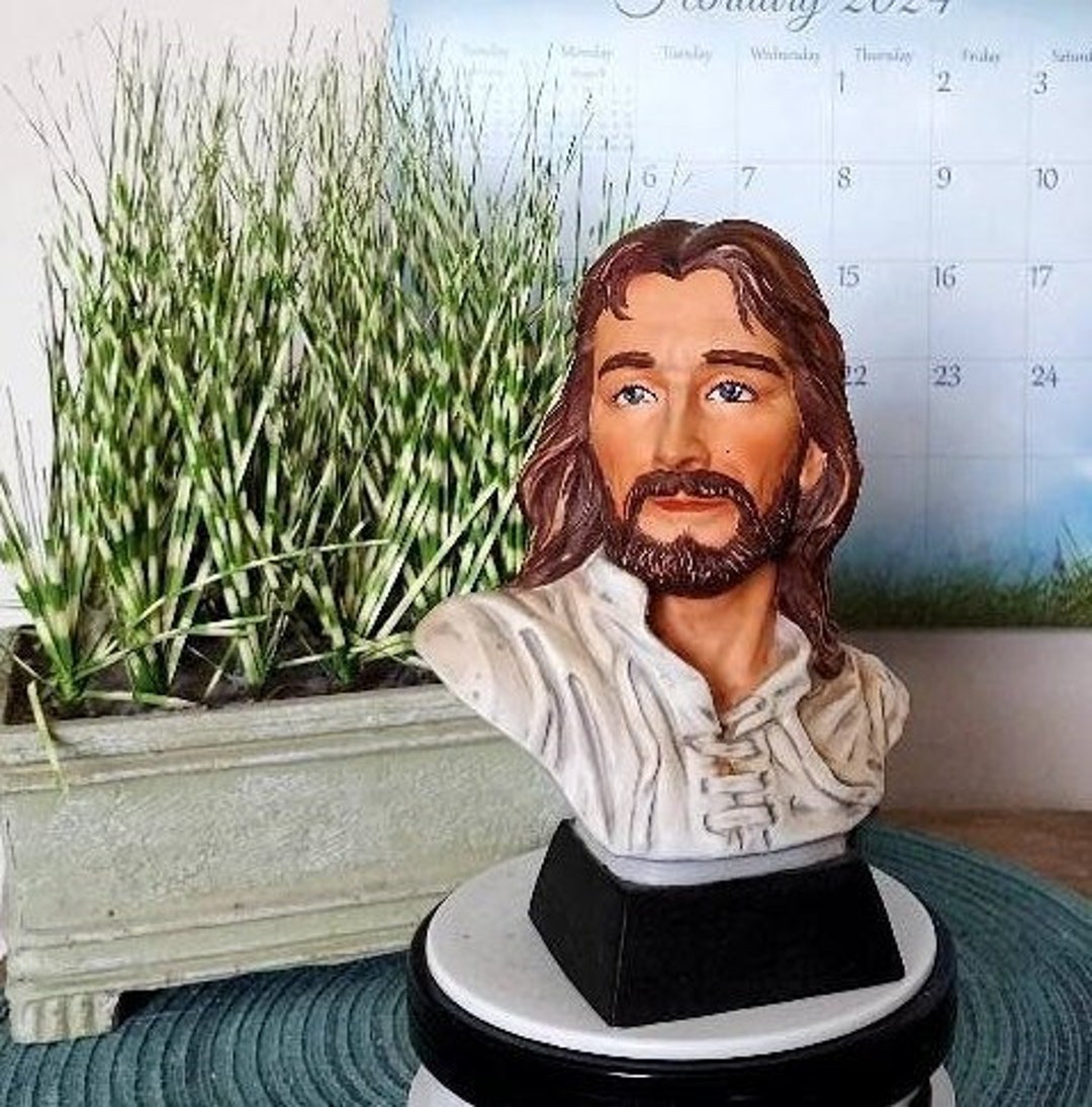 Vintage Jesus Christ Porcelain Bust, Jesus Christ Bust, Porcelain Jesus ...
