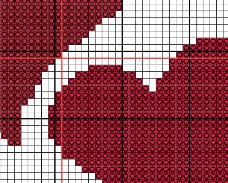 Valentines Day Cross Stitch Pattern Love Hearts Cross Stitch Pattern ...