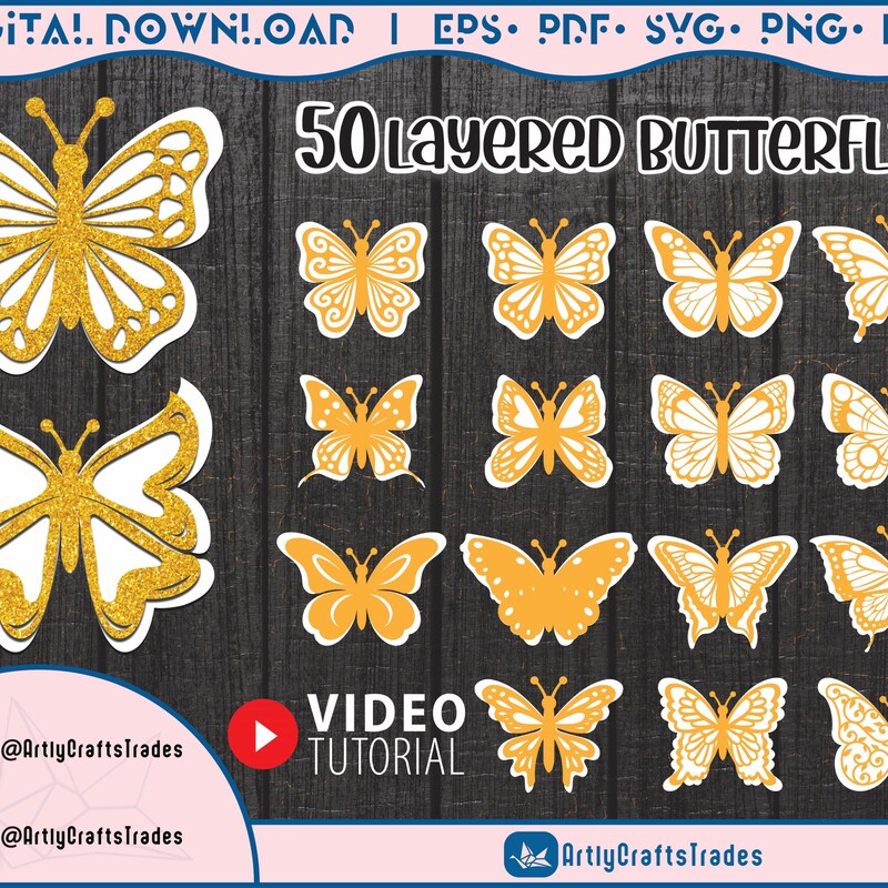 3d Butterfly Svg - Etsy