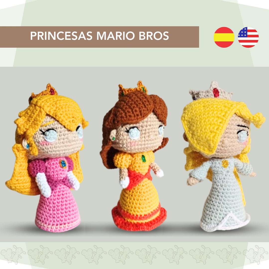 Amigurumi Funko Mario Princesses Crochet Pattern | the Princesses ...