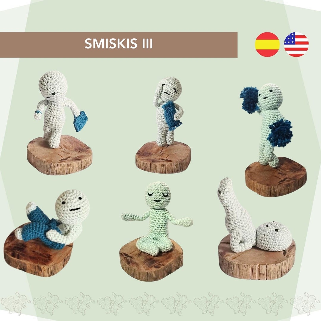 Smiskis Crochet Pattern III | Smiskis | Smiski Amigurumi | Kawaii ...