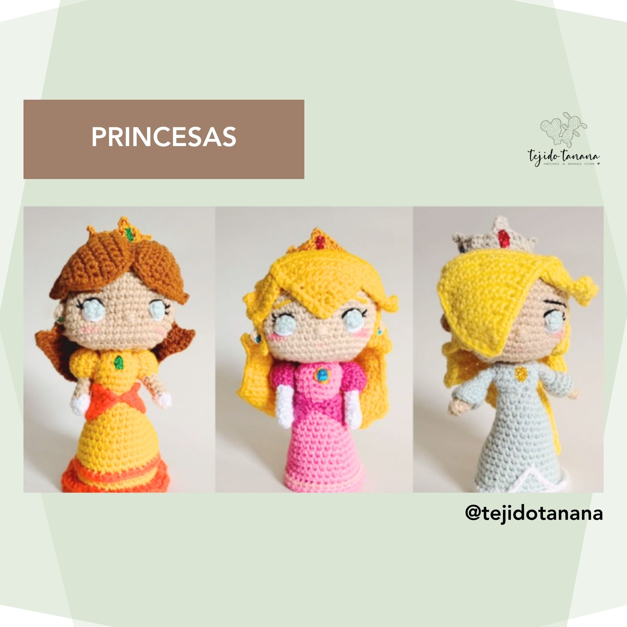 Amigurumi Funko Mario Princesses Crochet Pattern the Princesses ...