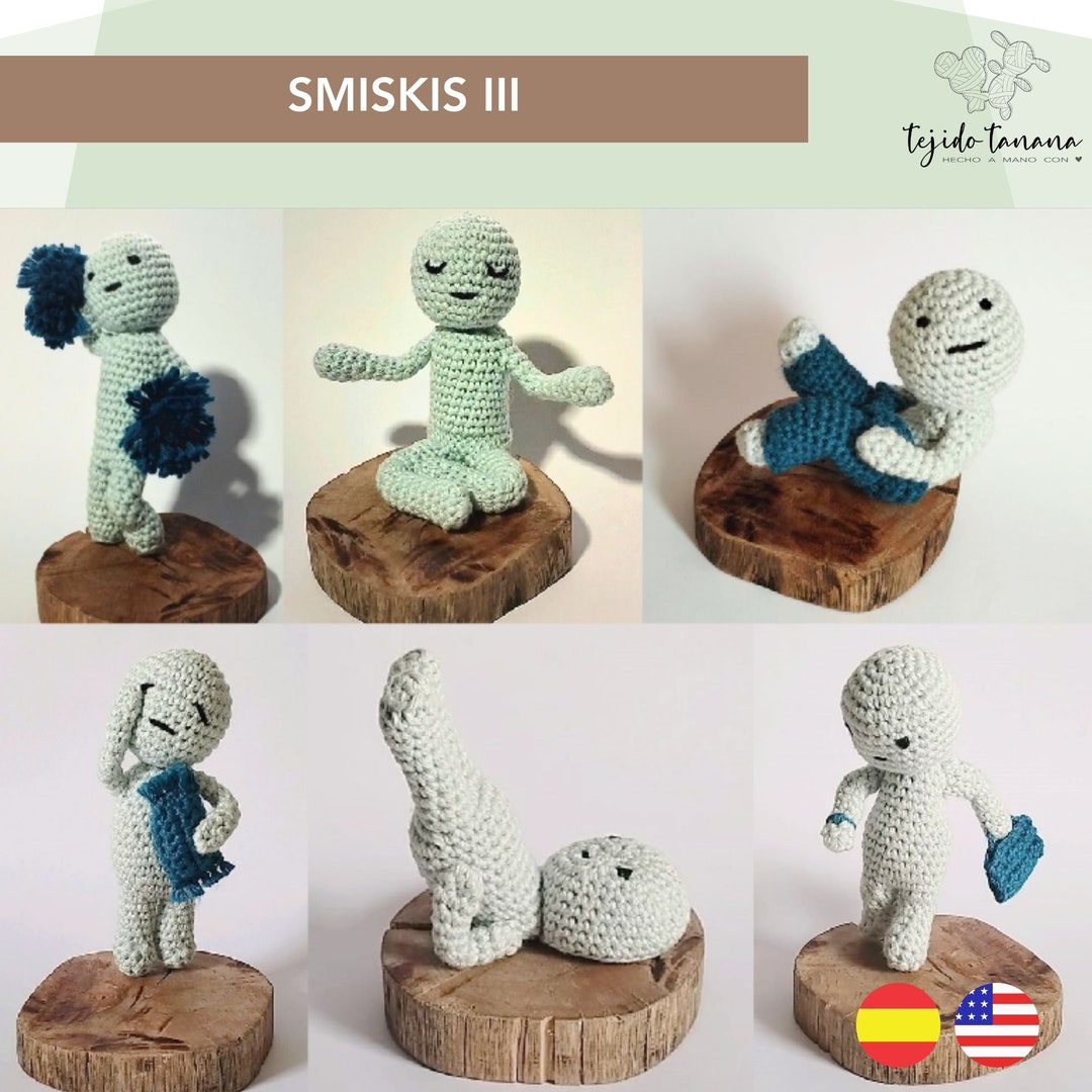 Smiskis Crochet Pattern III Smiskis Smiski Amigurumi Kawaii Crochet ...