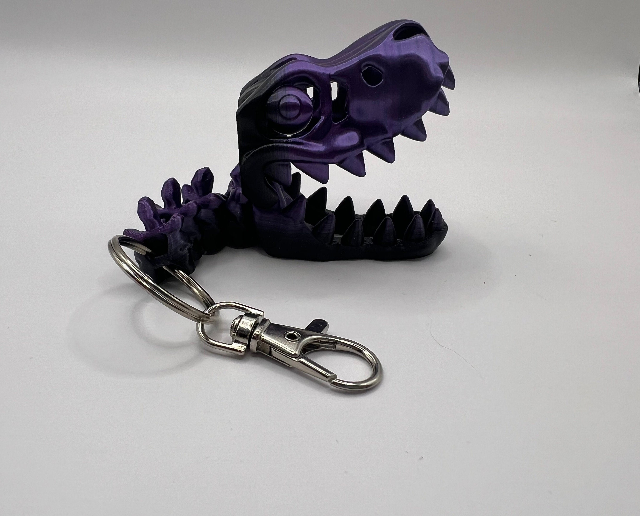 Flexi Factory Skeleton T-rex Keychains-authorized Seller - Etsy