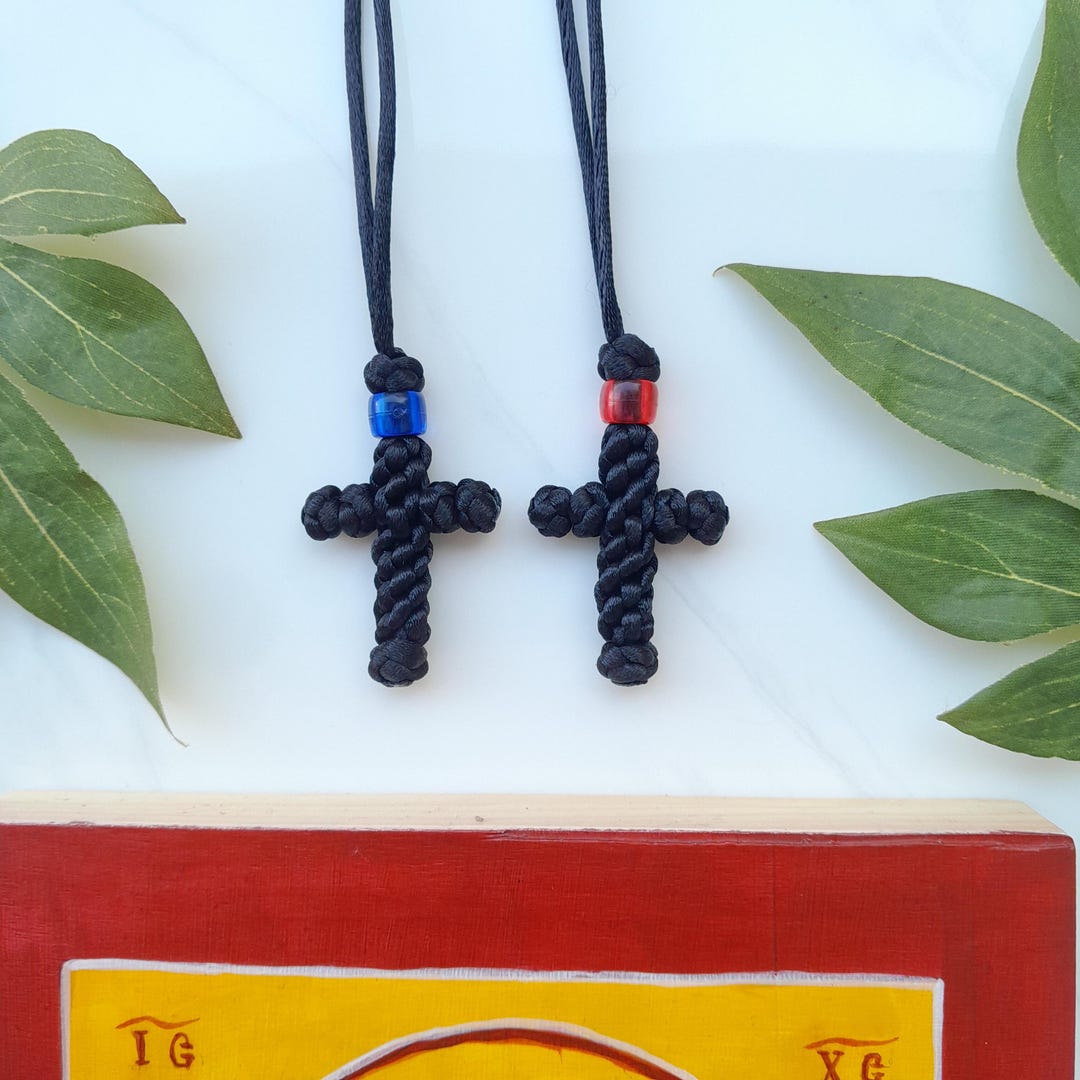 Traditional Handmade Cross Amulet, Made of Satin & Acrylic Bead ...