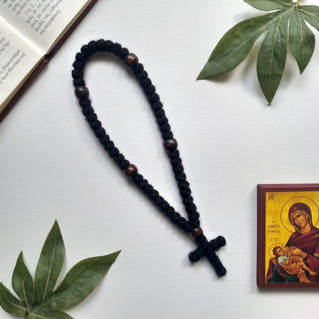 Traditional Handmade Prayer Rope Rosary 33-50-100 Knots, Made of 100% ...