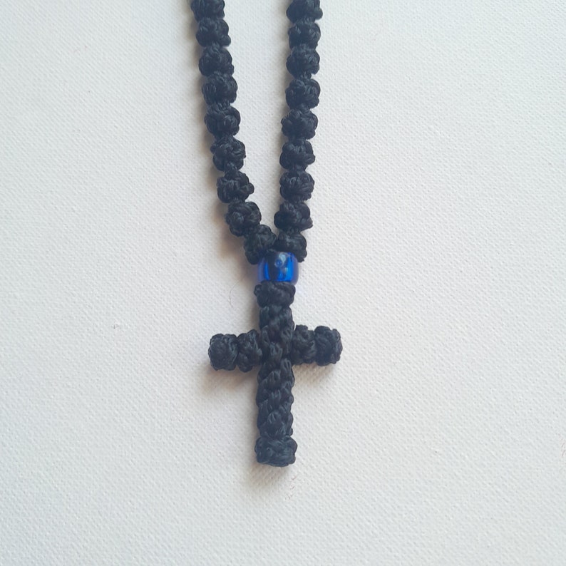 Traditional Handmade Prayer Rope With Cross 100 Knots, Made of ...