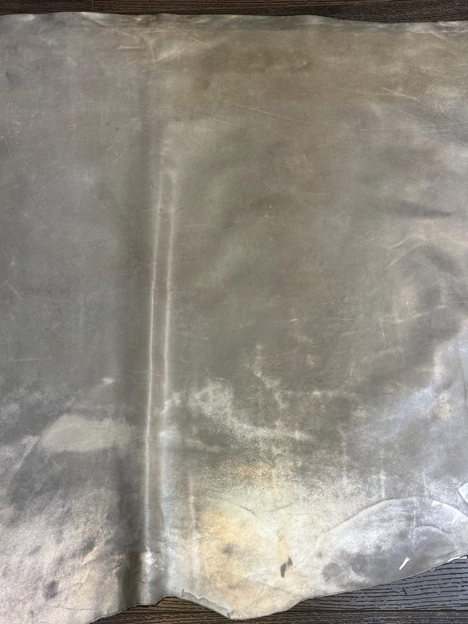 Silver Tarnished Metallic Leather Sides – Iridescent Foil Smooth ...