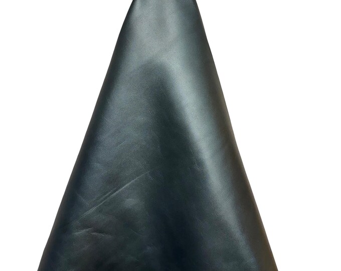 Navy Blue Tumbled Leather Hide Pebblegrain Skin Genuine Cowhide ...