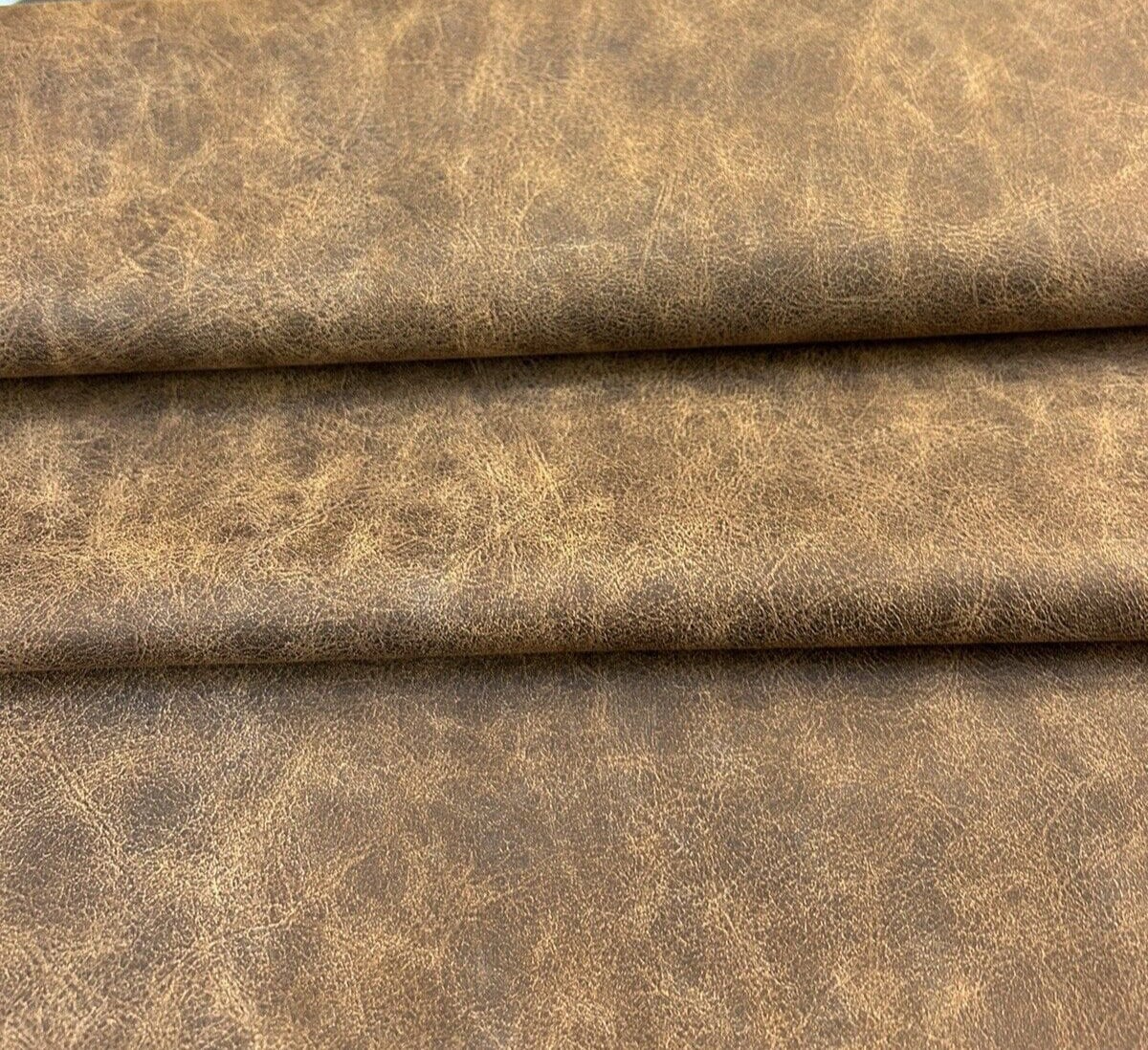 Brown Distressed Vegan Leather Crazy Horse - Sold by the Yard - for ...