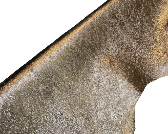 Gold Metallic Nappa Goat Leather Hide Workshop Crafting 2oz | 5.5 Sq Ft ...