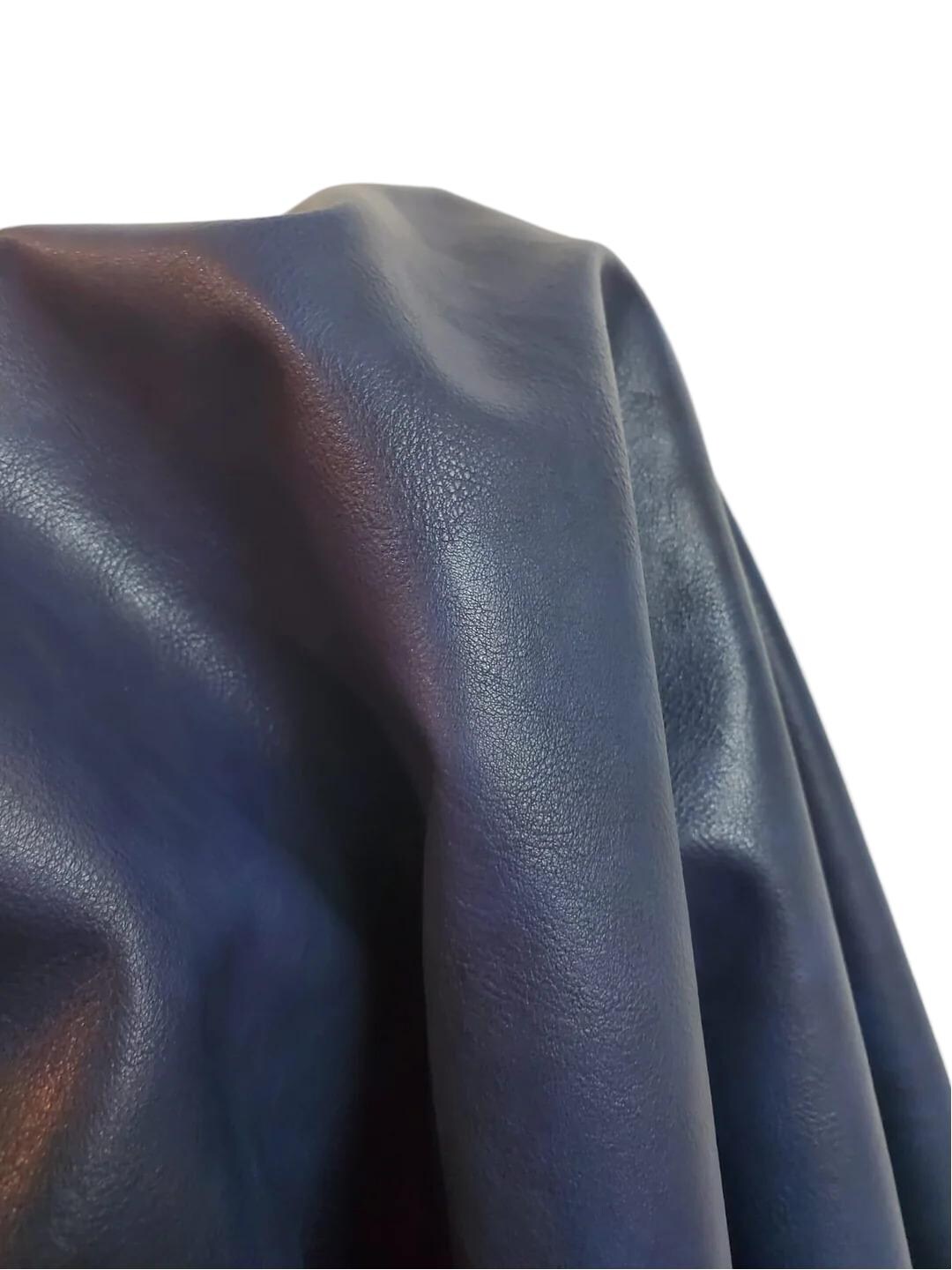 Navy Blue Smooth Vegan Leather by the Yard – PETA Approved Faux Nappa ...