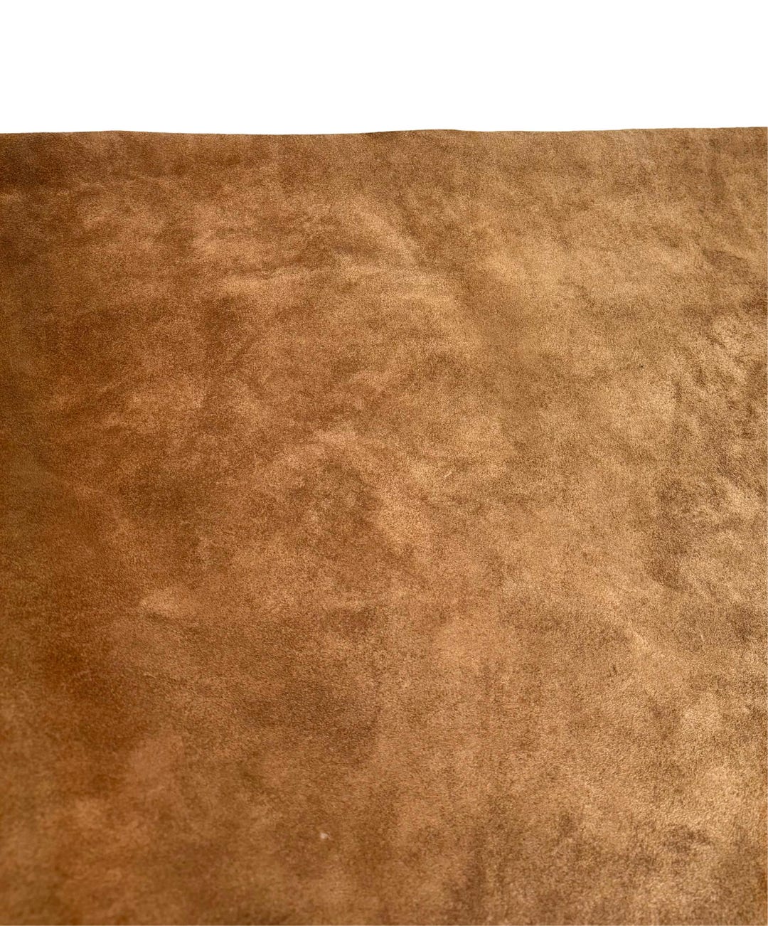 Tan Suede Leather Hide - One of a Kind Flesh-out Finished Genuine ...