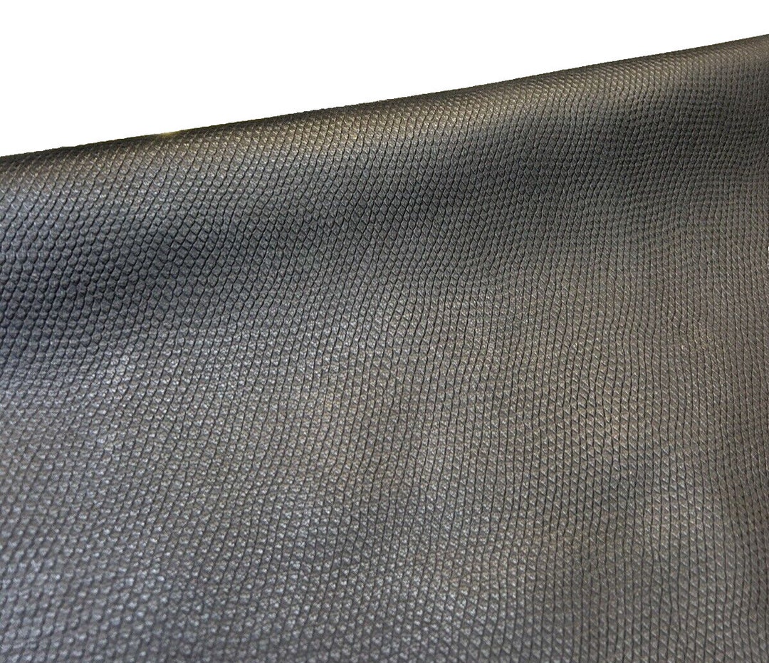 Black Soft Embossed Prine Goat Leather Hide Workshop Crafting 2oz ...