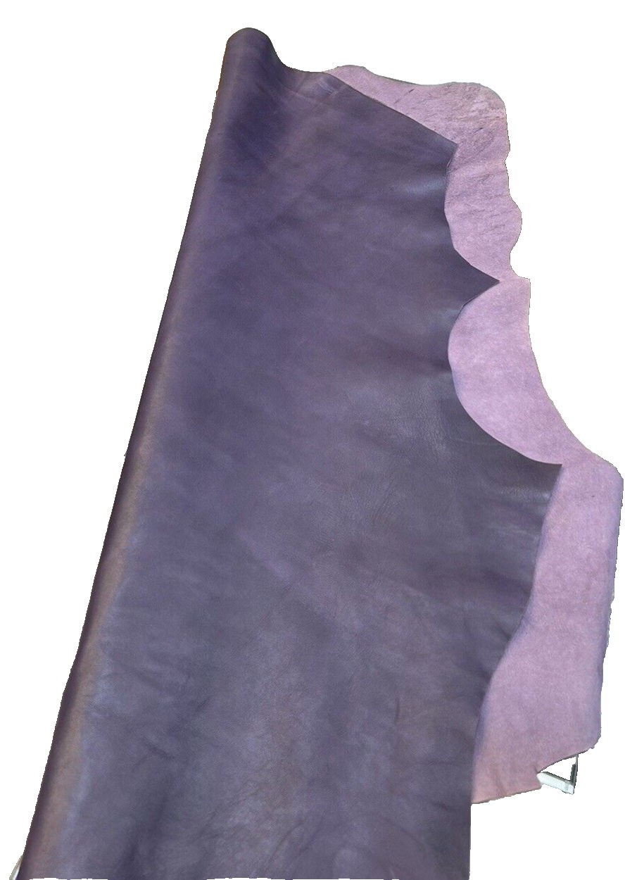 4 Sq. Ft. Violet Purple Sheep Skin Leather Hide Workshop Crafting 2oz ...