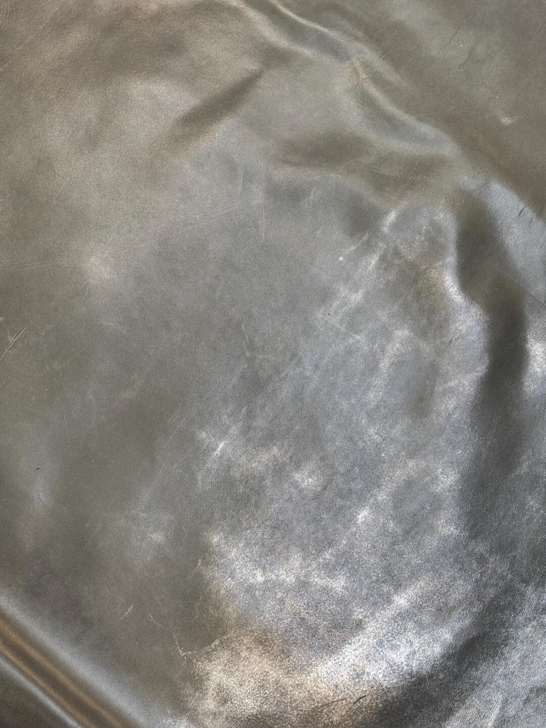 Silver Tarnished Metallic Leather Sides – Iridescent Foil Smooth ...