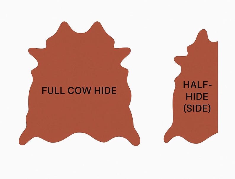 Italian Leather Hides - Cognac Brown & Beige Full Grain Cowhide for ...