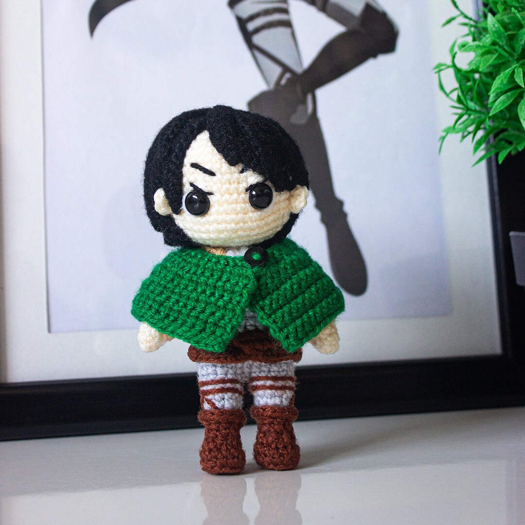 Handcrafted Amigurumi Levi Doll From Attack on Titan Perfect ...