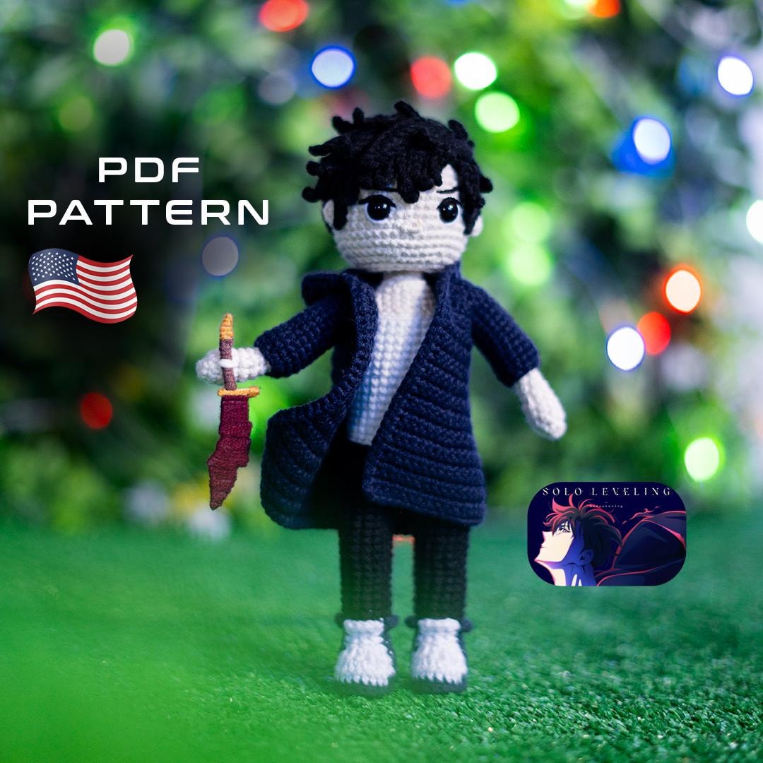 Solo Leveling Amigurumi: Sung Jin-woo Crochet Pattern PDF With Shadow ...