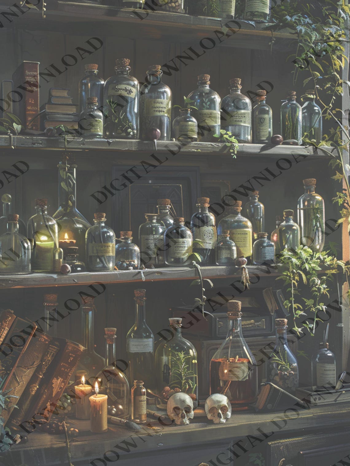 Dark Apothecary Botanical Apothecary Dark Academia Decor Mystic Wall ...