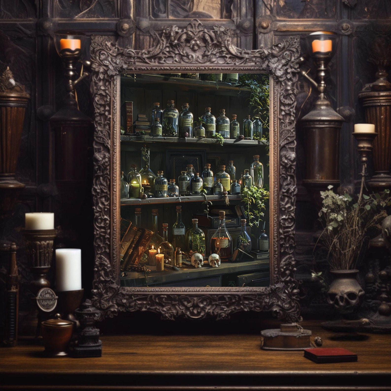 Dark Apothecary | Botanical Apothecary | Dark Academia Decor | Mystic ...