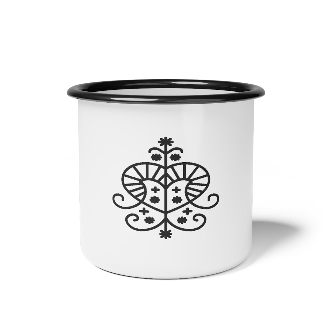 Erzulie Freda Vèvè Enamel Cup, Perfect for Camping, Outdoor Adventures ...