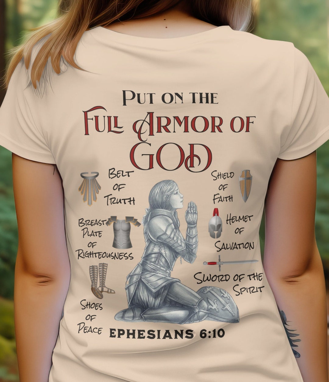 Armor of God T Shirt Christian T-shirts Faith-based Apparel Christian ...