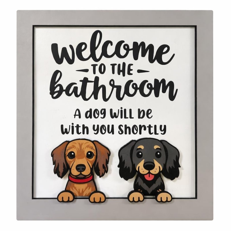 Dog Bathroom Sign - Etsy