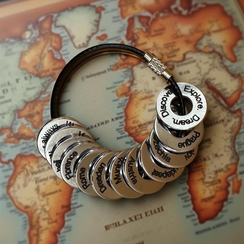 Travel Token Keychain - Etsy
