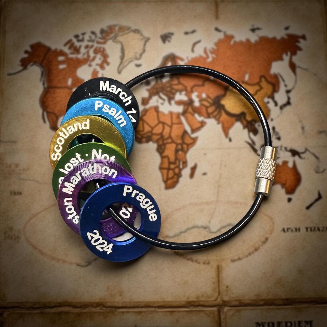 Colored Aluminum Travel Charms – Personalized Charms for Keychains ...