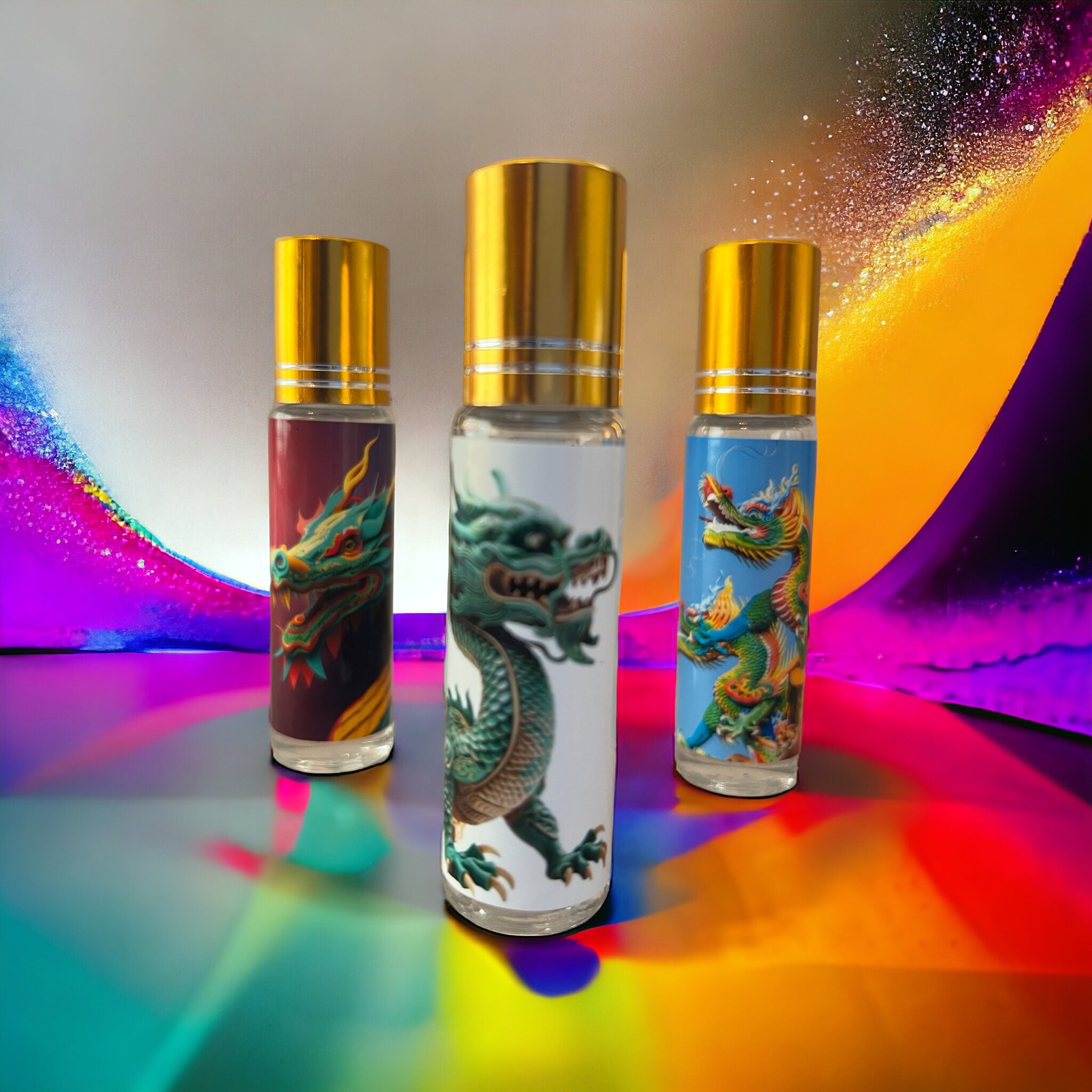 Printable Dragon Labels for Essential Oils Roller Bottles Digital ...