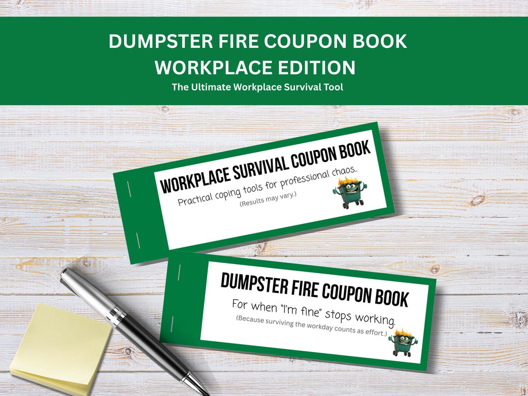 Funny Printable Coupon Book – Funny Workplace Survival Coupons, Office ...