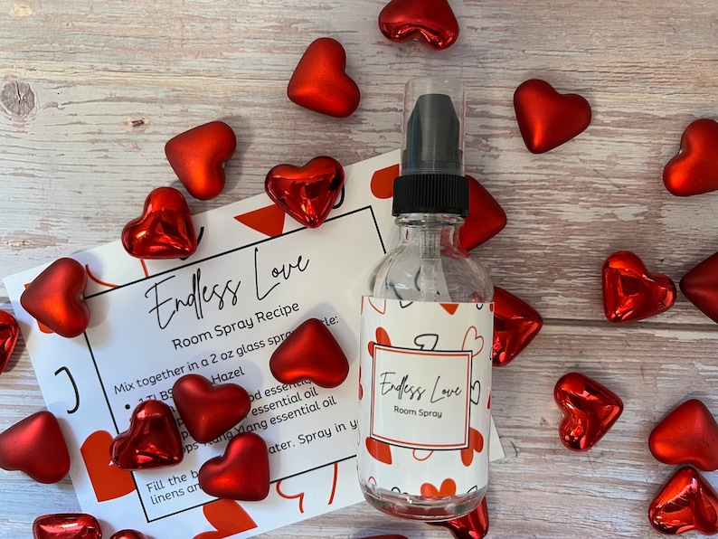 Valentines Day Room Spray and Diffuser Blends Printable Labels and ...