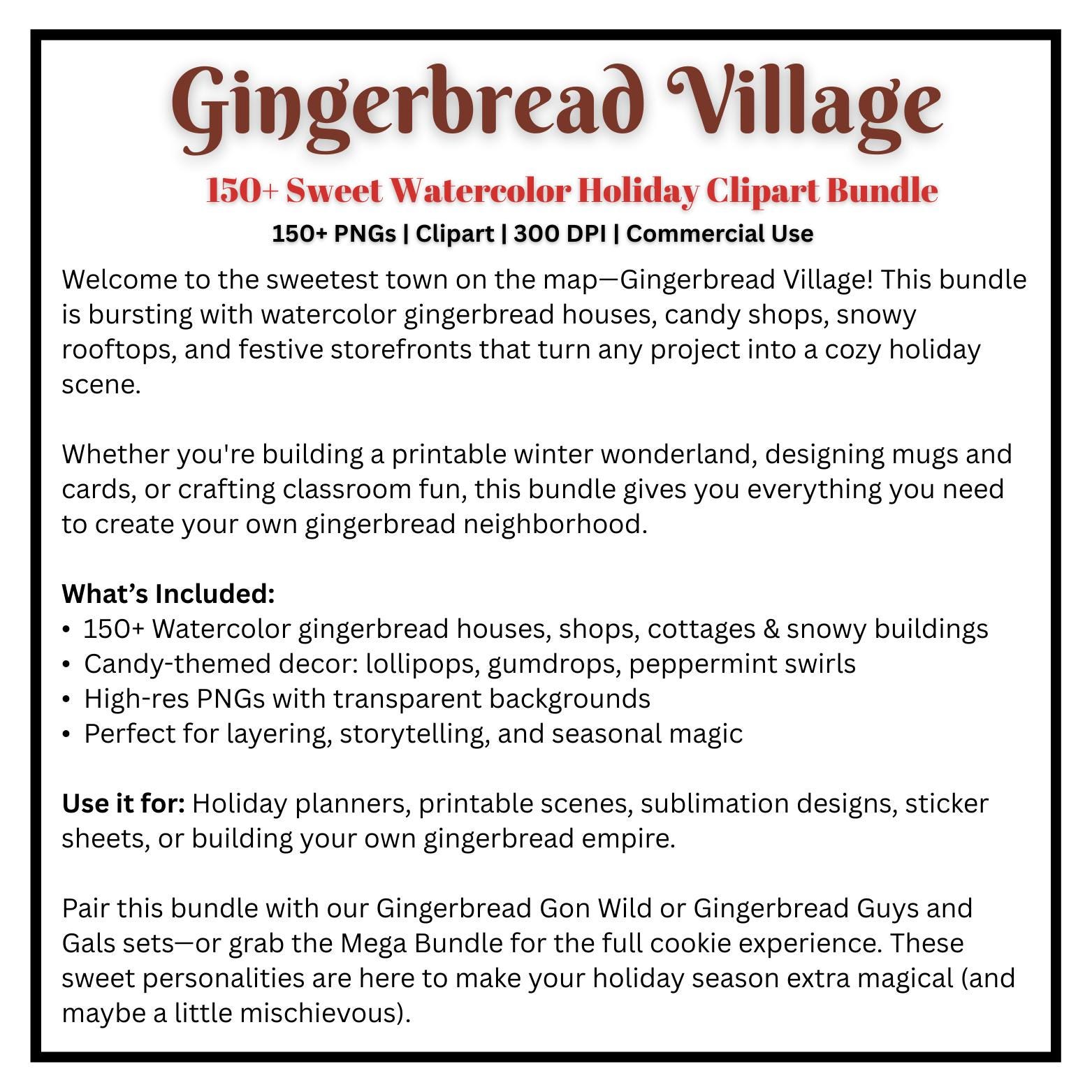 Gingerbread Houses - 150+ Watercolor Holiday Gingerbread House Clipart ...