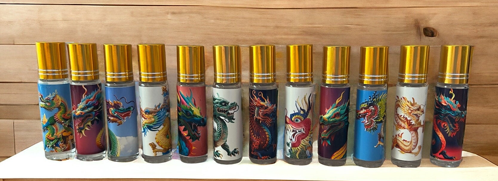 Printable Dragon Labels for Essential Oils Roller Bottles Digital ...