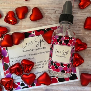 Valentines Day Room Spray and Diffuser Blends Printable Labels and ...
