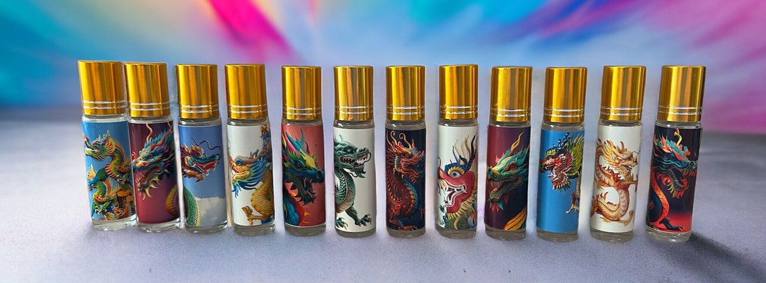 Printable Dragon Labels for Essential Oils Roller Bottles Digital ...