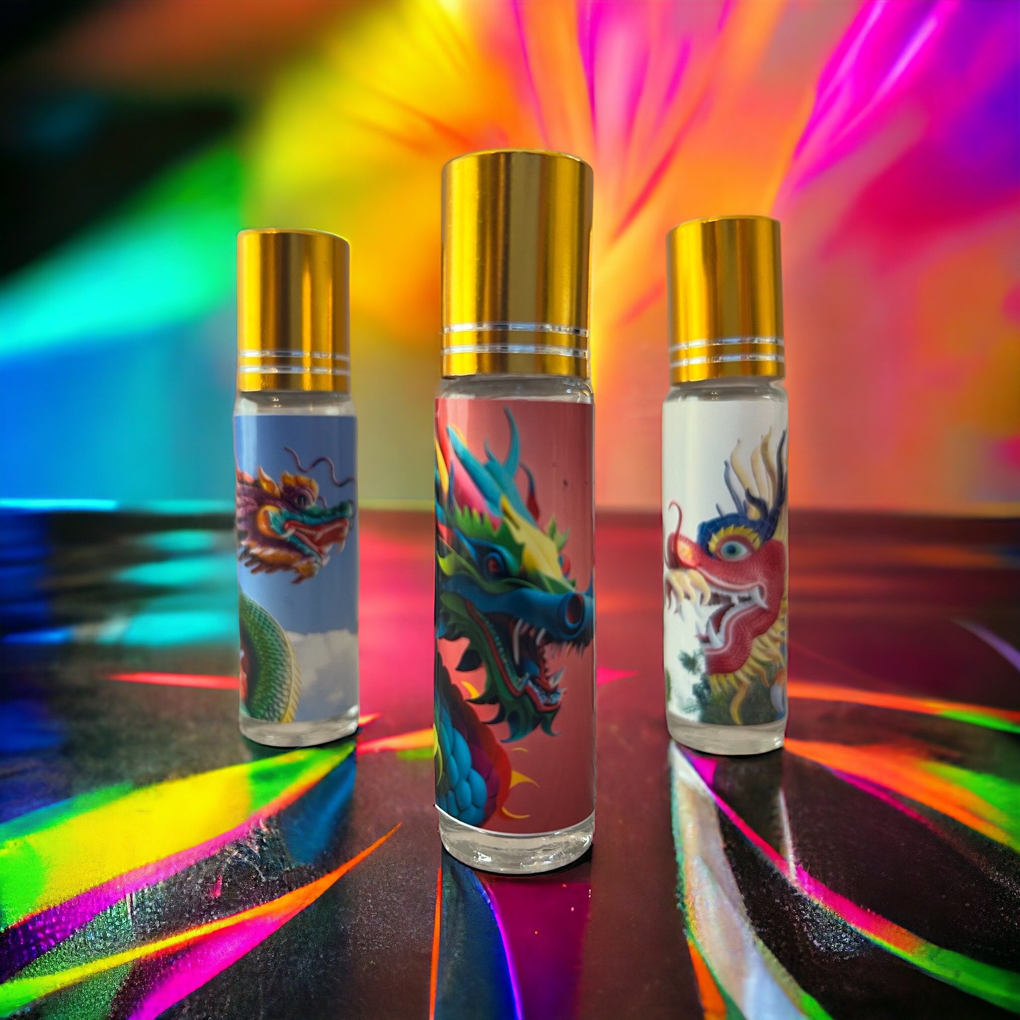 Printable Dragon Labels for Essential Oils Roller Bottles Digital ...