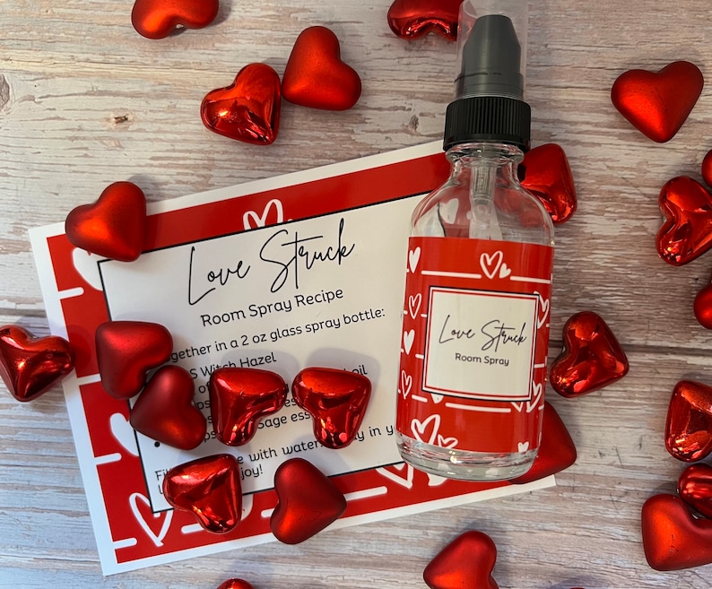Valentines Day Room Spray and Diffuser Blends Printable Labels and ...
