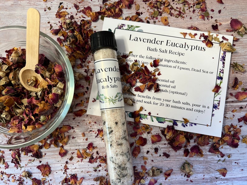 Bath Salts DYI Printable Labels and Recipe Cards to Use With Essential ...