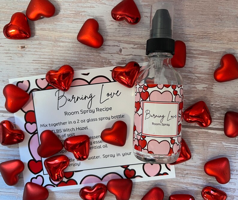 Valentines Day Room Spray and Diffuser Blends Printable Labels and ...