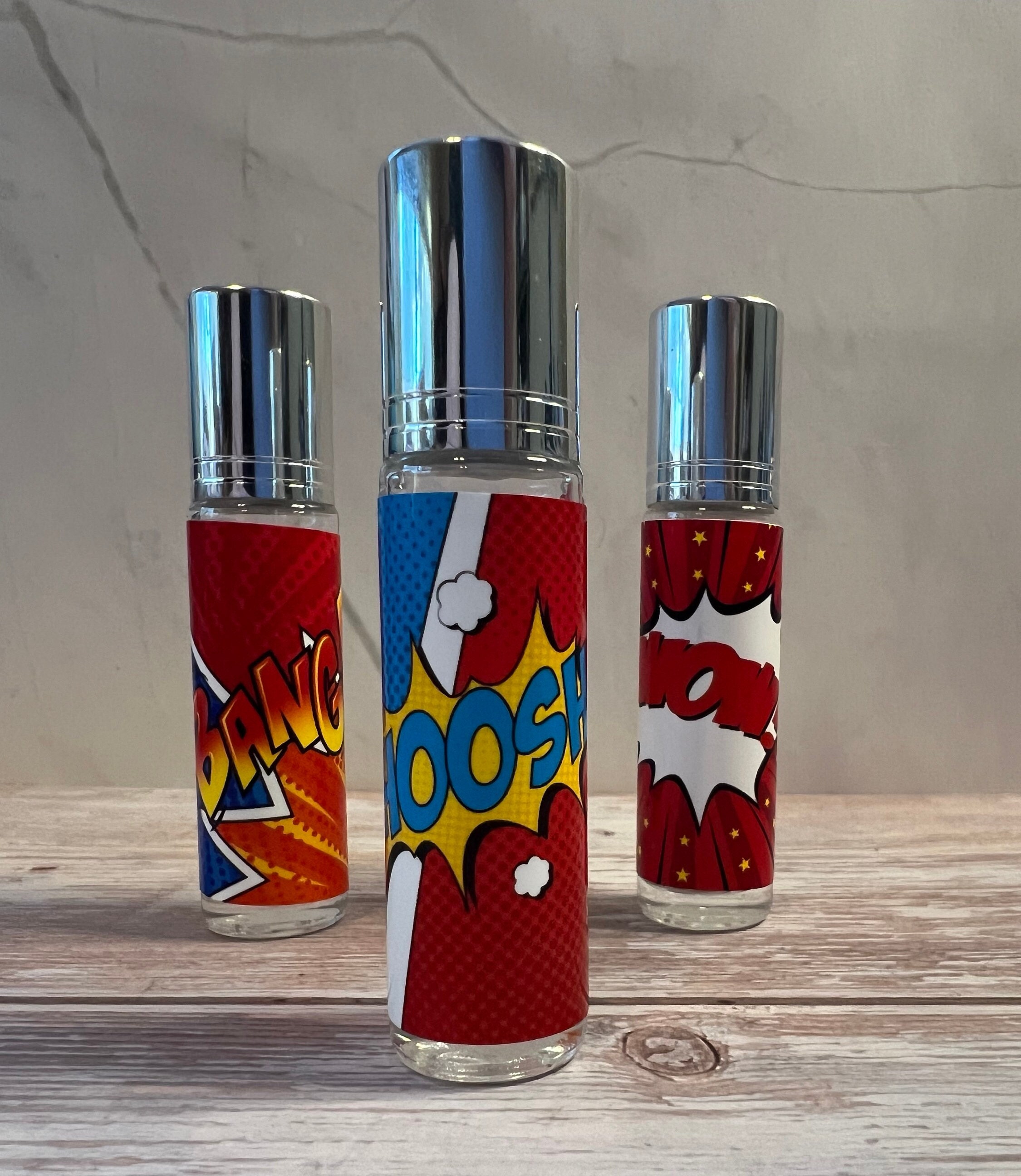 Comic Book Superhero Printable Labels, Labels for Essential Oil Roller ...