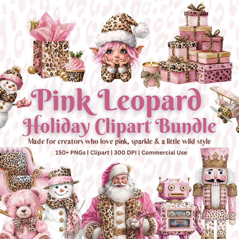 Pink Leopard Print - Etsy