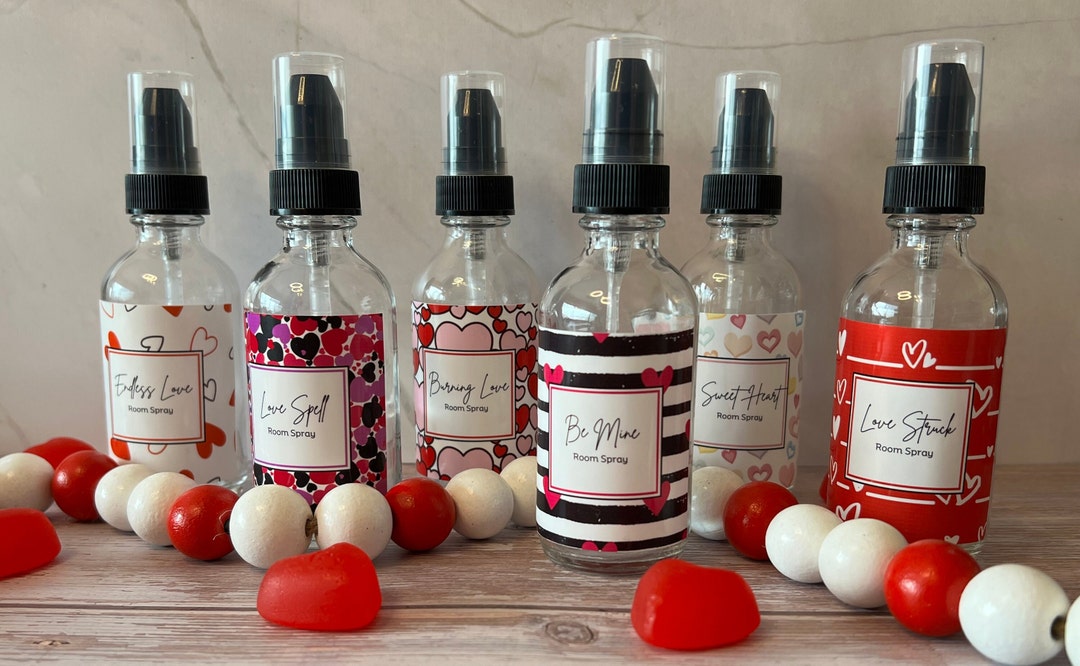 Valentines Day Room Spray and Diffuser Blends Printable Labels and ...