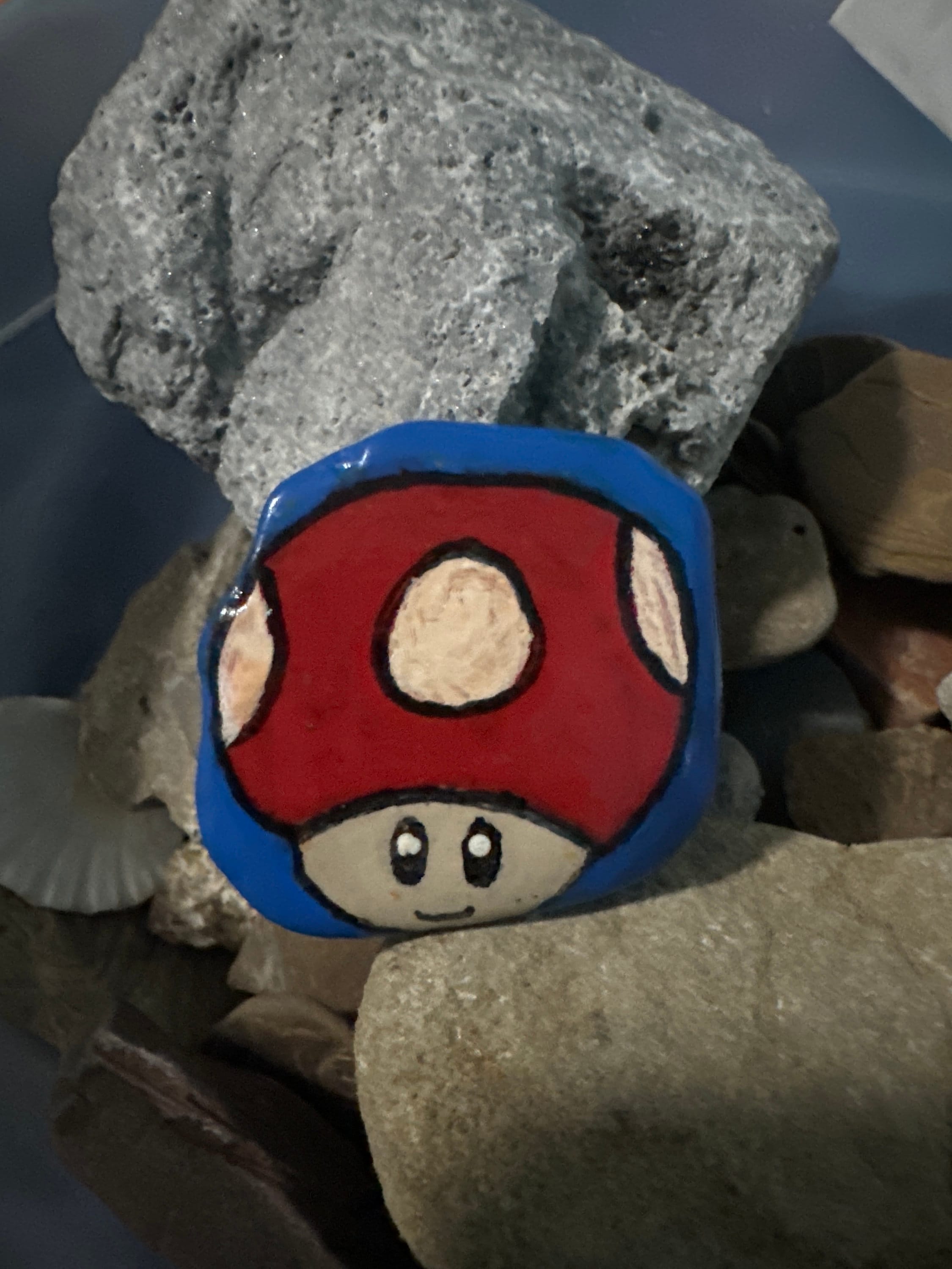 Hand Painted Rock Super Mario Bros. - Etsy