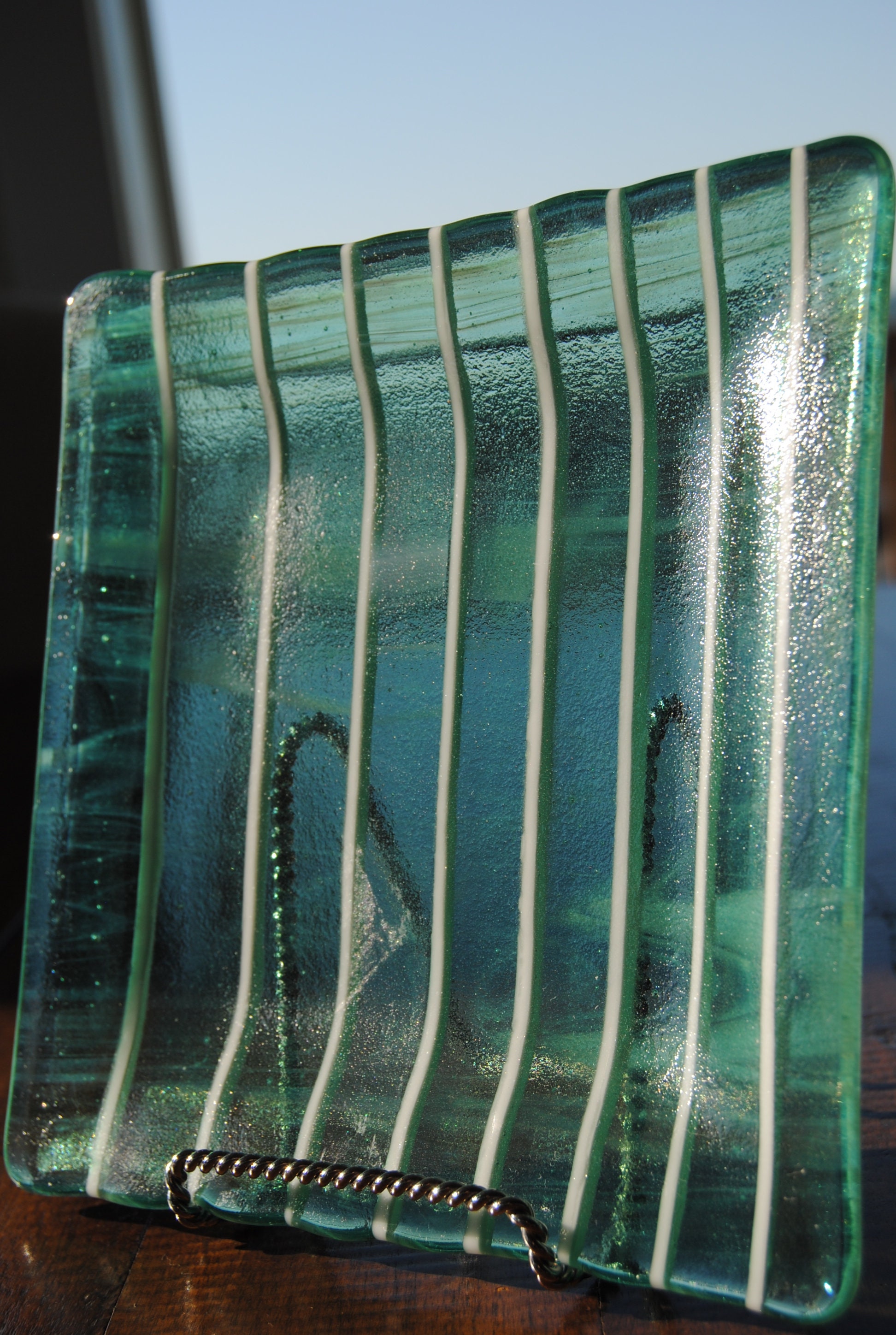Unique Fused Glass Plate - Etsy